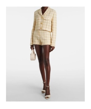 Giambattista Valli Checked Cotton-blend Shorts