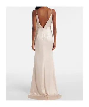 Roland Mouret Embellished Satin Maxi Gown