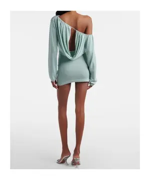 AYA MUSE Sola Asymmetric Draped Minidress