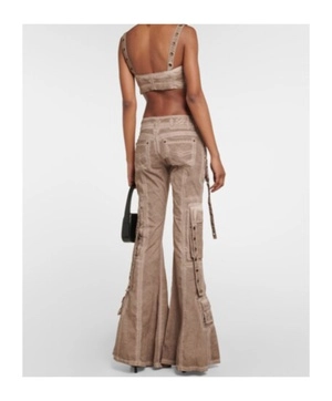 Blumarine Embellished Low-rise Flared Jeans