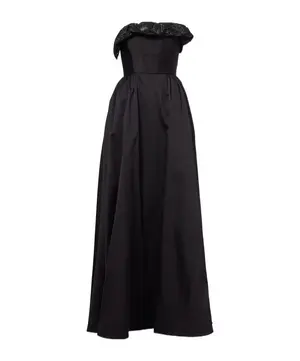 Roland Mouret Ruffled Strapless Gown - Black