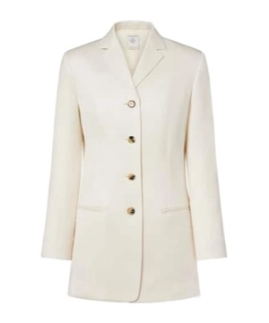 Calvin Klein Adrian Wool And Silk Blazer - White