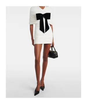 SHUSHU/TONG Bow-detail Ruched Mini Dress