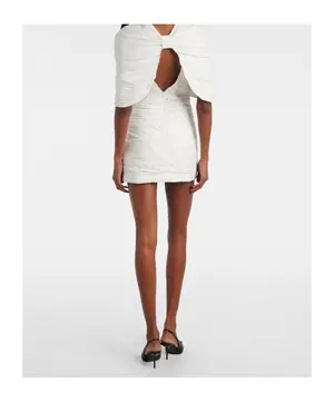 SHUSHU/TONG Bow-detail Ruched Mini Dress