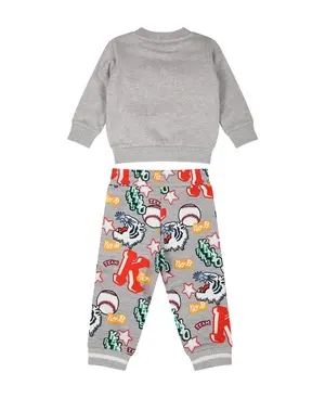 Kenzo Cotton Track Suit With Tiger And Logo Graphics