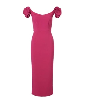 Roland Mouret Floral-appliqué Bustier Dress - Pink