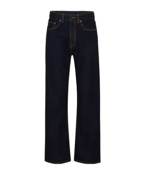 Palm Angels Wide-leg Jeans With Logo Unwashed - Black