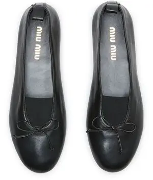 Miu Miu Leather Ballet Flats