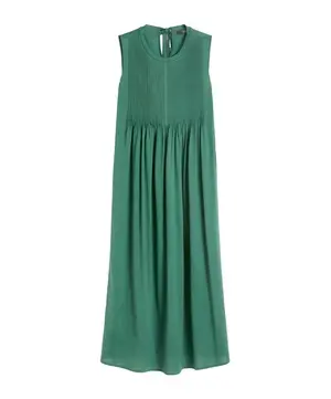 Max Mara Sleeveless Pleated Dress - Green