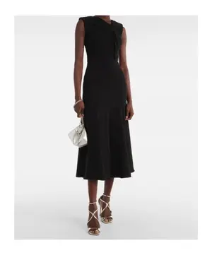 Roland Mouret Gathered Cady Midi Dress