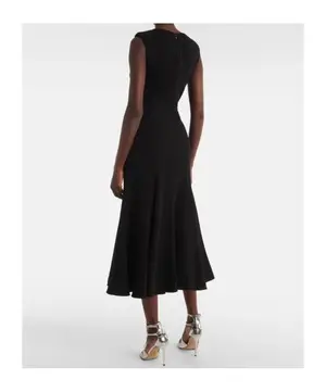Roland Mouret Gathered Cady Midi Dress
