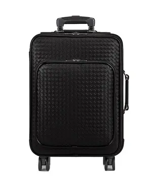 Bottega Veneta Woven Trolley Case - Black