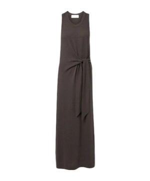 LISA YANG Angeline Cotton Cashmere Maxi Dress - Black