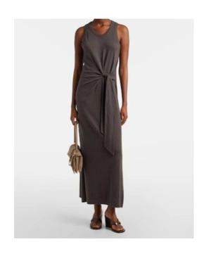 LISA YANG Angeline Cotton Cashmere Maxi Dress - Black