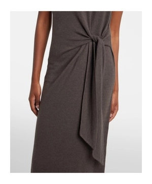LISA YANG Angeline Cotton Cashmere Maxi Dress - Black