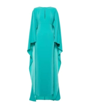 Roland Mouret Cutout Crêpe Satin Gown - Green