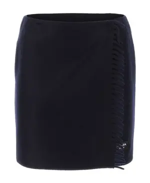 Prada Wrapped Mini Skirt - Blue