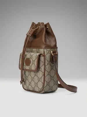 Gucci Small Gg-canvas Shoulder Bag - Green