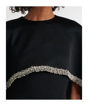 Roland Mouret Embellished Satin Crepe Gown