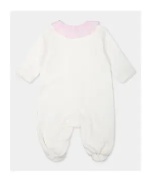 Monnalisa Flower Garden" Babygrow Set With Bib And Hat