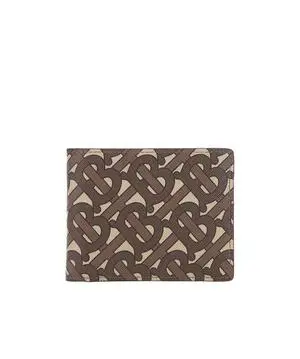 Burberry Monogram Print Bifold Wallet - Brown