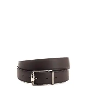 FERRAGAMO Classic Logo Detailed Buckle Belt - Black