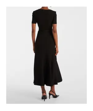 Roland Mouret Belted Crêpe Midi Dress