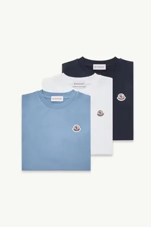 Moncler Logo Patch Pack Of Three T-shirts
