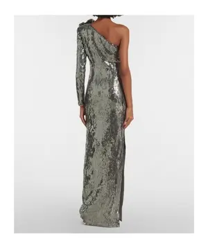 Roland Mouret Floral-appliqué Sequined Gown