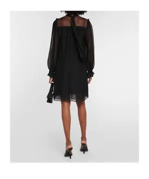 Dorothee Schumacher Long Sleeve Dress With Lace Trim And Ruffles