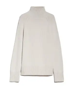Max Mara Wool Cashmere Turtleneck Sweater - White