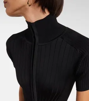 MUGLER Ribbed Knit Dress