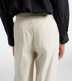 NILI LOTAN Reed Cotton Wide-leg Pants