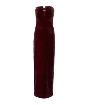 Roland Mouret Embellished Velvet Bustier Gown