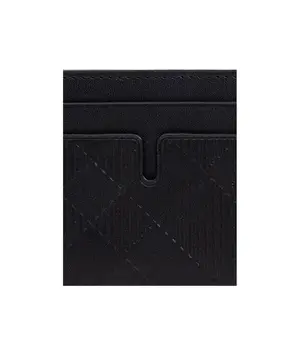 Burberry Check-embossed Open Top Cardholder