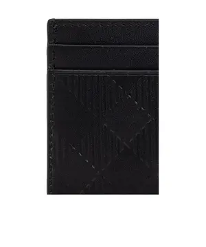 Burberry Check-embossed Open Top Cardholder