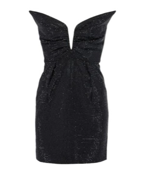 Roland Mouret Crystal-embellished Minidress - Black