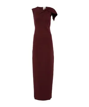 Roland Mouret Asymmetric Cutout Maxi Dress - Maroon