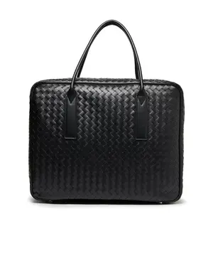 Bottega Veneta Getaway Logo Briefcase