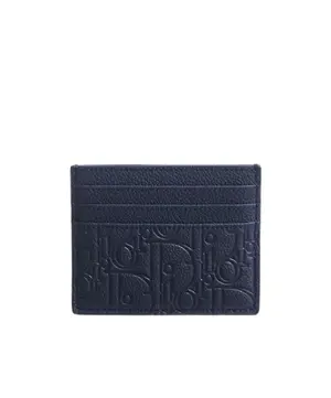 Dior Card Holder - Navy Blue