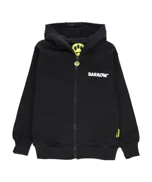 BARROW Logo-print Zipped Hoodie - Black