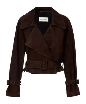 Nour Hammour Long-sleeved Short Jacket - Brown