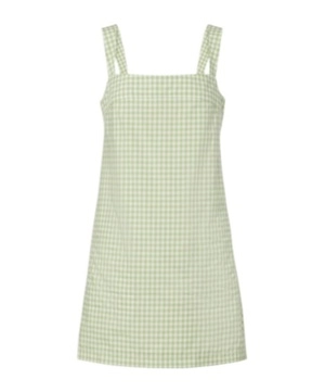 Simkhai Sloan Gingham Cotton-blend Minidress - Green