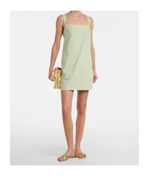 Simkhai Sloan Gingham Cotton-blend Mini Dress