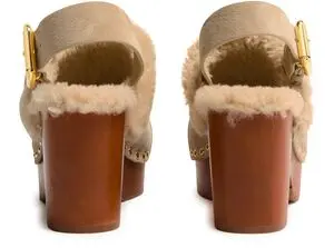 Chloé Jeannette Wooden-soled High-heeled Sandals