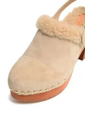 Chloé Jeannette Wooden-soled High-heeled Sandals