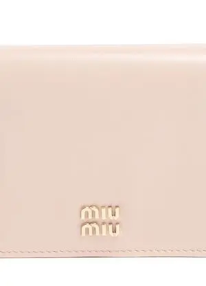 Miu Miu Leather Coin Purse With Padlock Details