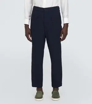 Giorgio Armani Wool-blend Straight Pants