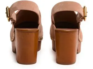 Chloé Jeannette Wooden-soled High-heeled Sandals