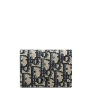 Dior Business Card Holder - Beige/black